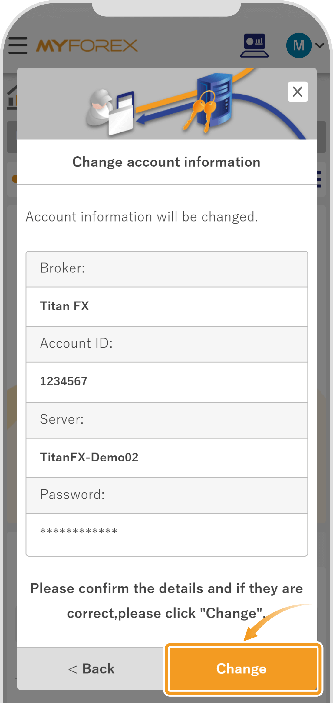 The MT4 MT5 Server Or Password Registered On My Portfolio Has Changed